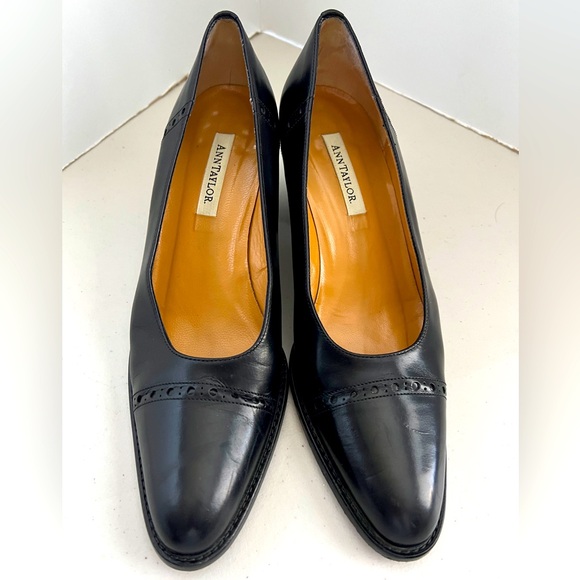 Ann Taylor | Shoes | Ann Taylor Blackleather Pumps Shoes | Poshmark